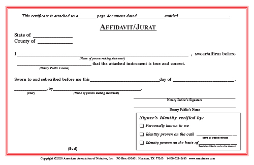 40% OFF Notary Certificate Pads - American Assoc. of Notaries